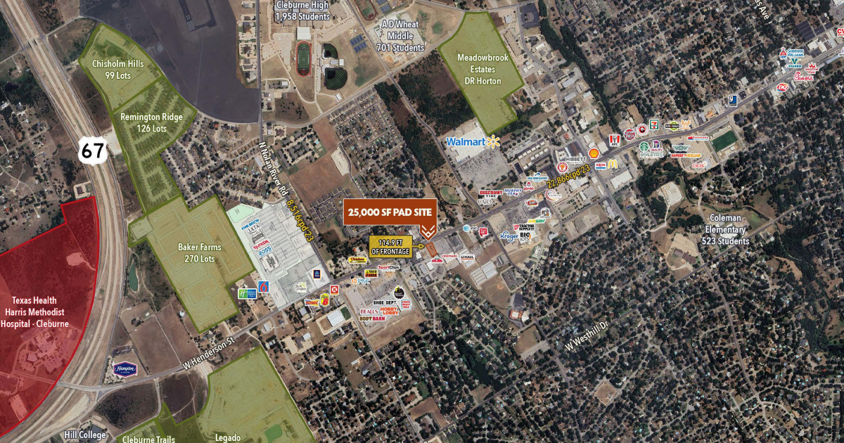 25,000 SF Pad Site with 115 Feet of Frontage - Avid Real Estate Advisors